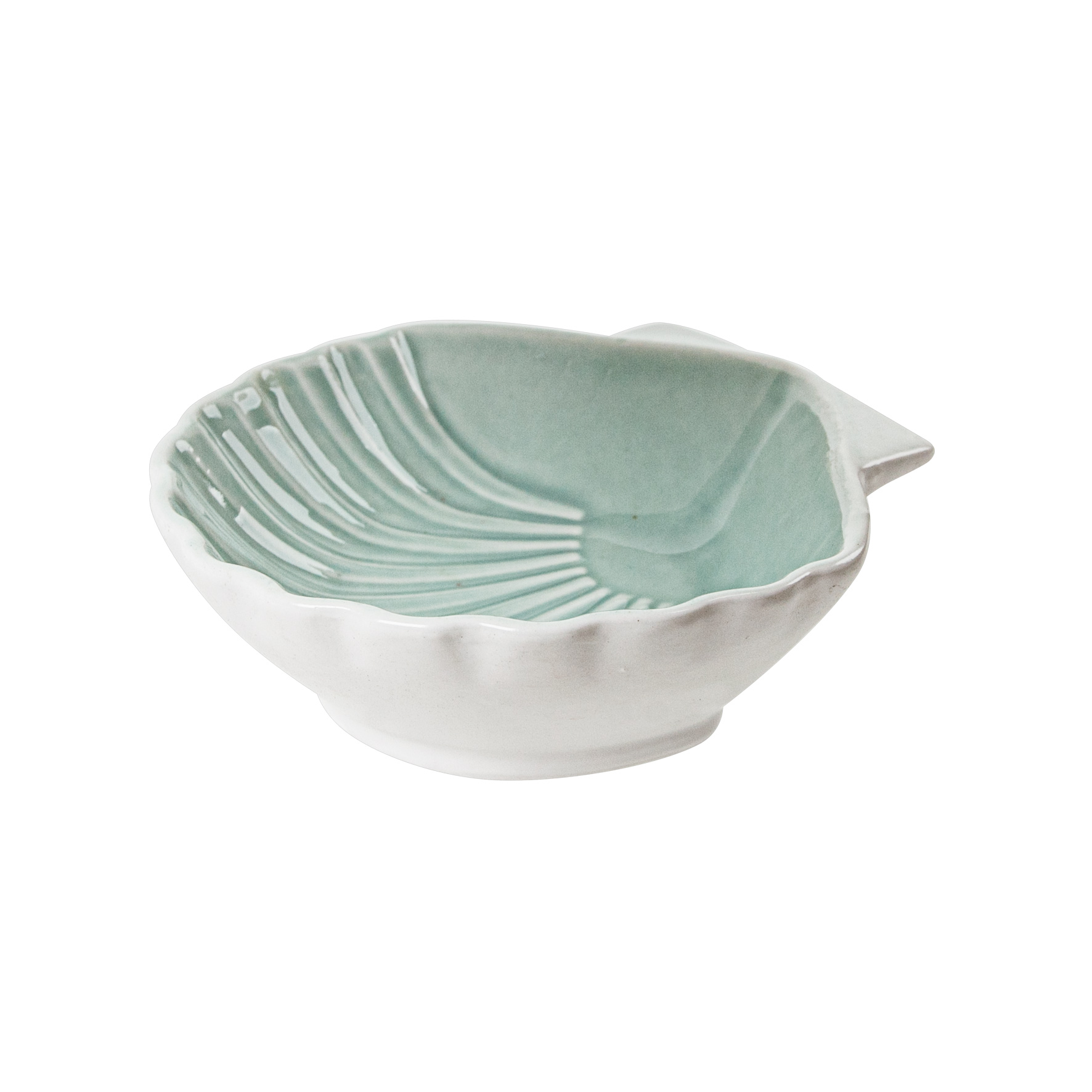 Ritz Festas: Mini Concha 12 X3 Cm Verde Ceramica