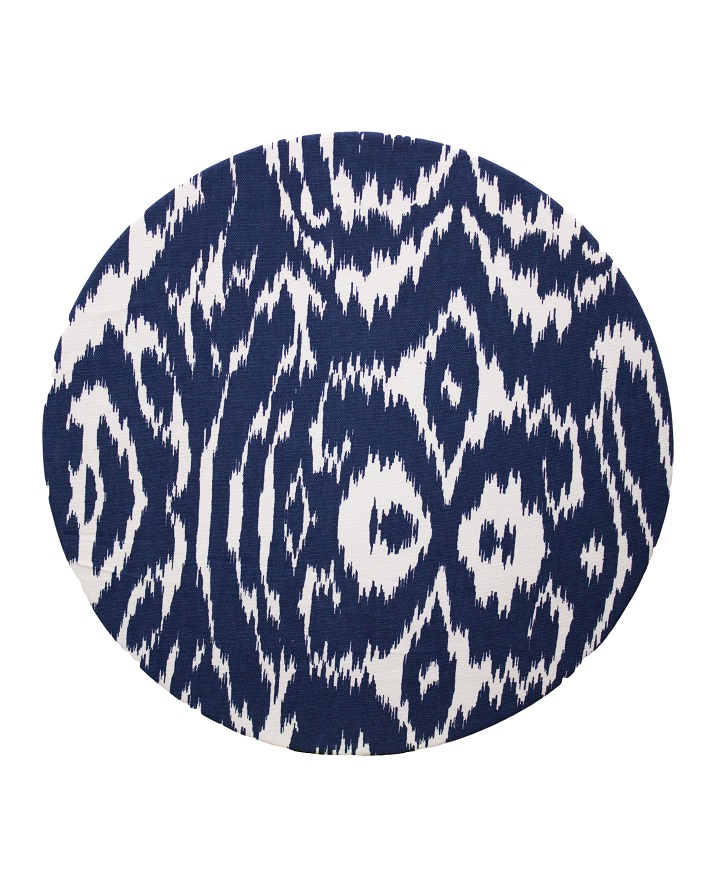 Ritz Festas: Sousplat Azul Ikat Tecido